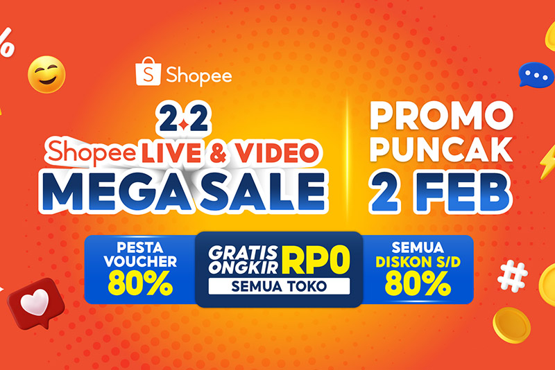Merayakan Bulan Penuh Cinta dengan Sukacita di Hari Puncak 2.2 Shopee Live & Video Mega Sale