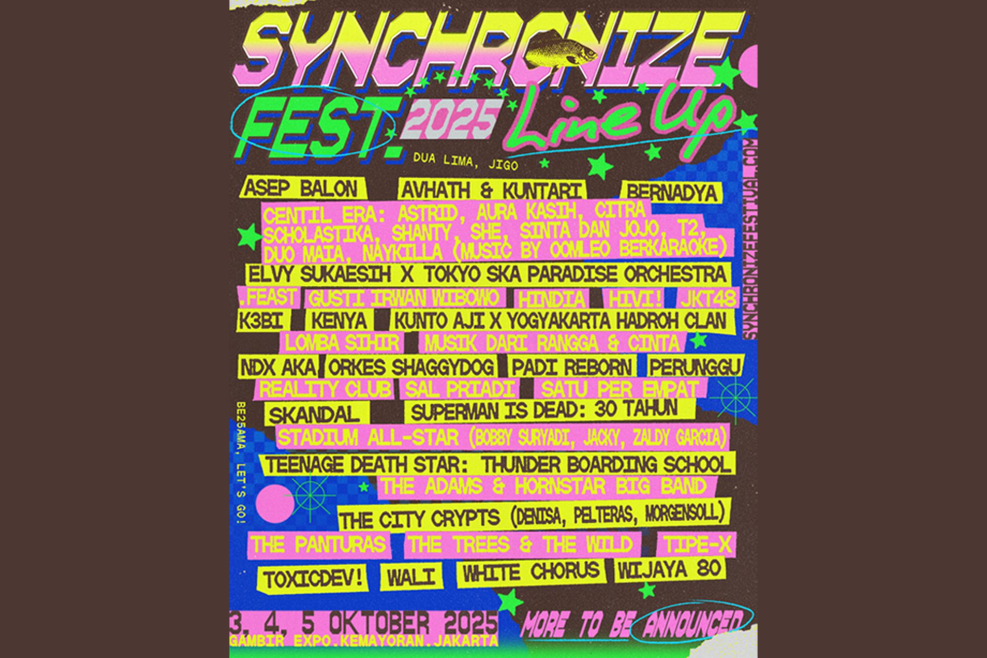 Synchronize Fest 2025 Umumkan Lineup Spektakuler: Elvy Sukaesih, Hindia ...